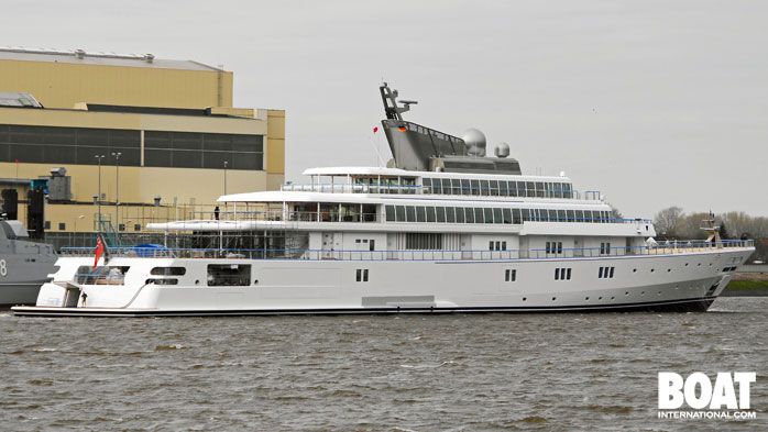 Rising Sun's refit at Lürssen shipyard